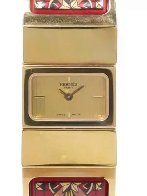 Hermès Loquet Enamel 19mm Watch - Gold