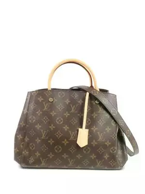 LOUIS VUITTON Montaigne Mm Monogram Handbag - Brown