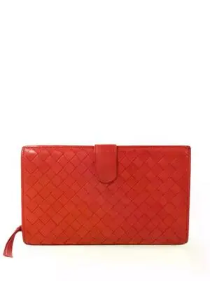 Bottega Veneta Intrecciato Long Wallet - Red