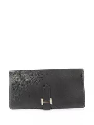 Hermès Bearn Epsom Leather Long Wallet - Black