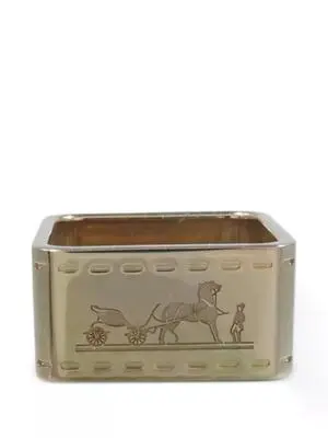 Hermès Tone Bolduc Scarf Ring - Gold