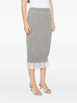 Ermanno Scervino Cashmere Midi Skirt