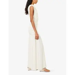 Dissh Lola Ruched Cotton-blend Maxi Dress