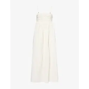 Dissh Casey Crinkled Cotton-blend Maxi Dress