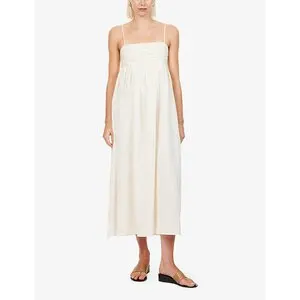 Dissh Casey Crinkled Cotton-blend Maxi Dress