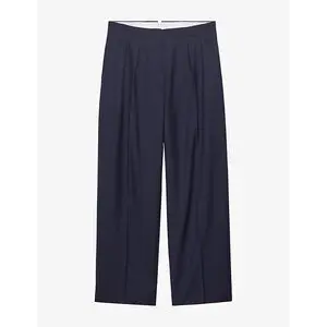 Prada Tapered-leg Mid-rise Wool-blend Trousers