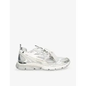 Off-White Be Right Back Mesh And Faux-leather Low-top Trainers - Silver