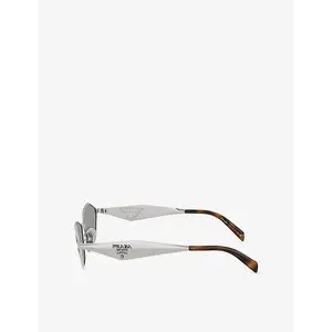 Prada Pr D50s Irregular-frame Metal Sunglasses