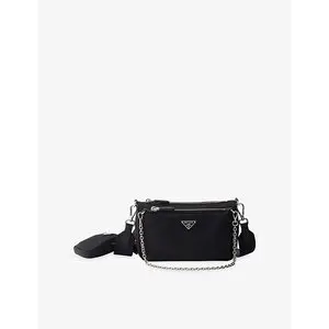 Prada Re-nylon And Saffiano Leather Mini Shoulder Bag