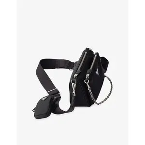 Prada Re-nylon And Saffiano Leather Mini Shoulder Bag