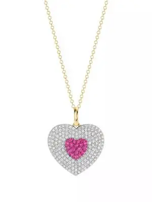 Phillips House Infinity Heartbeat Pink Sapphire And Diamond Necklace - Gold