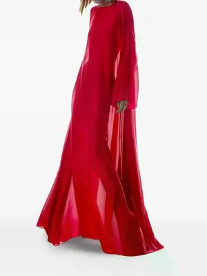 TEMILY Sheer Wide-sleeve Maxi Dress