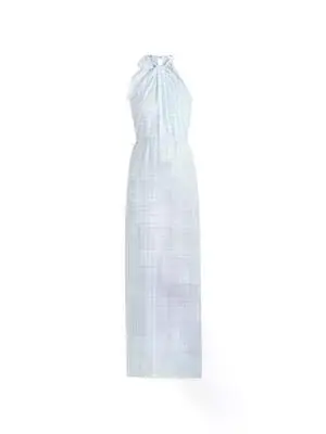 Scanlan Theodore Gingham-check Halterneck Maxi Dress