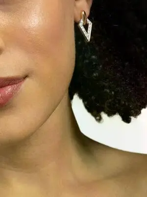 David Webb Diamond Geometric Earrings