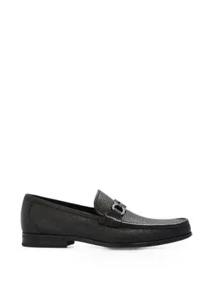 FERRAGAMO Gancini Buckle Loafers - Brown