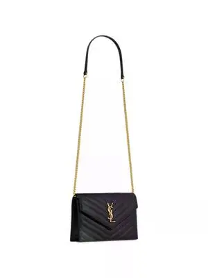 Saint Laurent Cassandre Quilted Chevron-pattern Clutch Bag