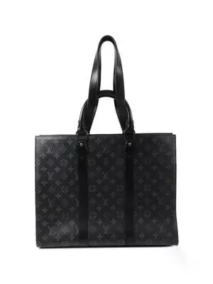LOUIS VUITTON Monogram Eclipse Sac Plat 24h Tote Bag