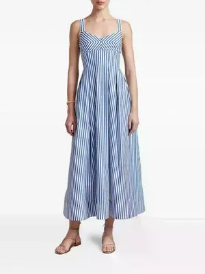 LA LIGNE Madeline Striped-pattern Midi Dress