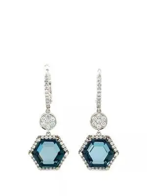 LISA NIK Diamond And Topaz Earrings - White