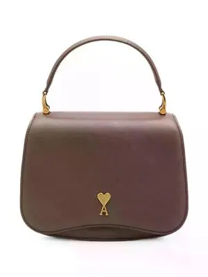 AMI Paris Cowhide-leather Paris Paris Top Handle Bag - Brown
