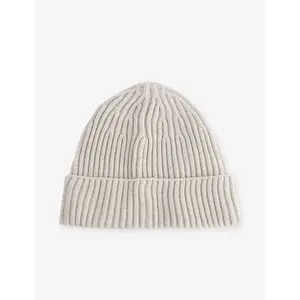Stone Island Logo-patch Ribbed Wool Beanie Hat