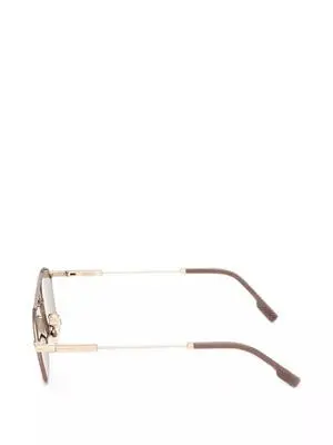 Zegna Double-bridge Rectangle-frame Sunglasses