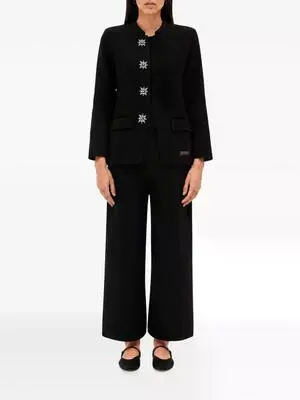 IZAAK AZANEI Embellished-button Long-sleeve Jacket - Black