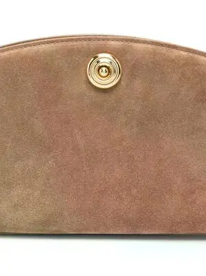 LIFFNER Push-lock Suede Clutch Bag - Neutrals