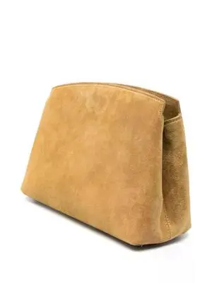 LIFFNER Push-lock Suede Clutch Bag - Neutrals