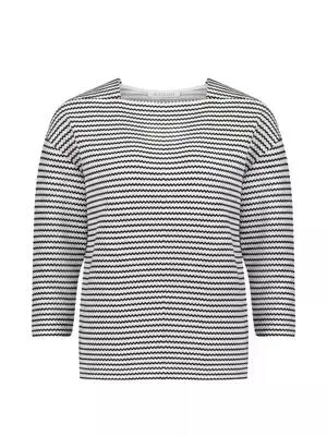 BETTY & CO Patterned Square-neck Long-sleeve Top
