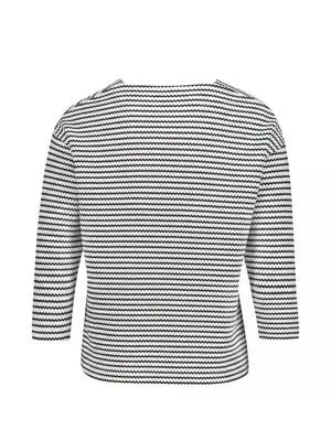 BETTY & CO Patterned Square-neck Long-sleeve Top