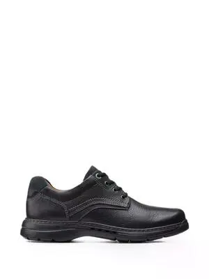 Clarks Un Brawley Pace Grained-leather Shoes