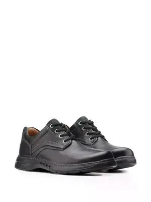 Clarks Un Brawley Pace Grained-leather Shoes
