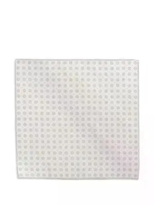 Eleventy Geometric-print Pocket Square - Grey