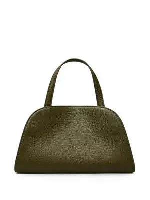 Tory Burch Logo-plaque Grained-leather Tote Bag
