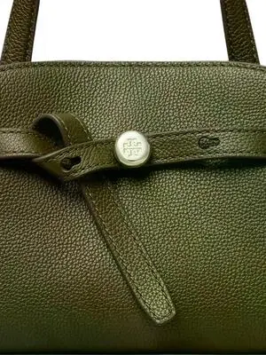 Tory Burch Logo-plaque Grained-leather Tote Bag