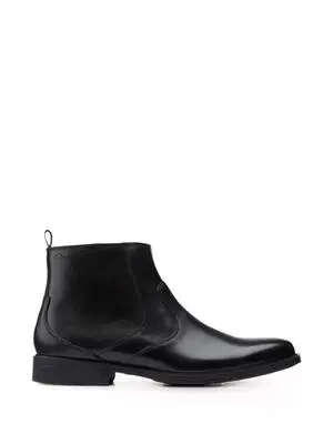 Clarks Whiddon Zip Leather Ankle Boots