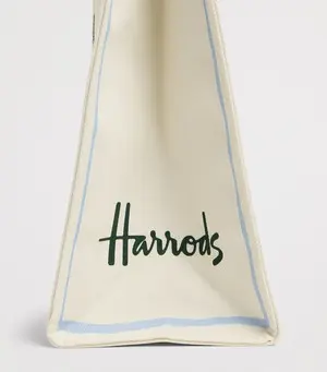 Harrods Small Canvas City Stories Tote Bag
