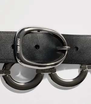 Miu Miu Leather And Metal Belt
