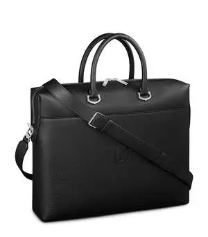 Cartier Calfskin Must De Briefcase - Black