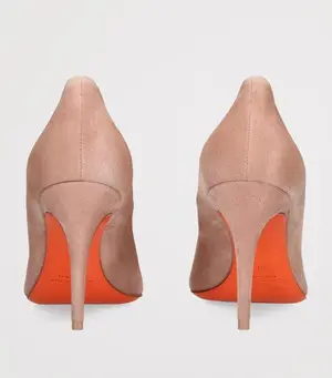 Santoni Suede Sibille Pumps 85
