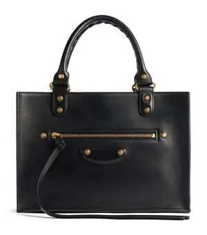 Balenciaga Medium Leather Le City Tote Bag - Grey