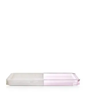 REFLECTIONS COPENHAGEN Small Crystal-onyx Mad Trinket Tray - Pink