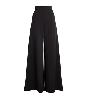 Max Mara Jersey Wide-leg Trousers - Black