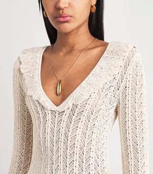 Devon Windsor Knitted Davina Mini Dress - Ivory