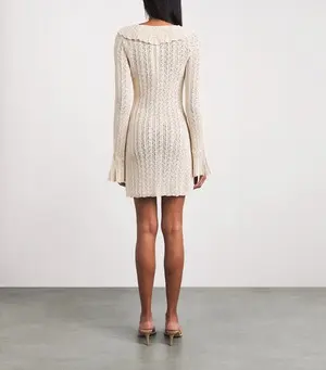 Devon Windsor Knitted Davina Mini Dress - Ivory