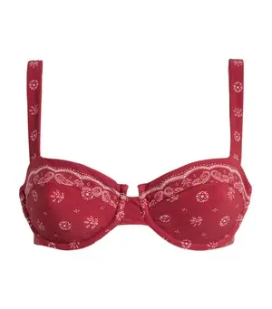 Devon Windsor Lara Balconette Bikini Top - Red