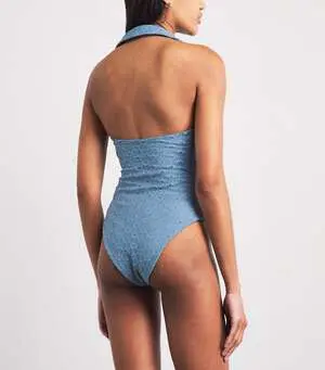 Devon Windsor Anais Open-work Swimsuit
