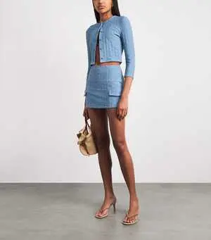 Devon Windsor Open-work Reed Cropped Jacket