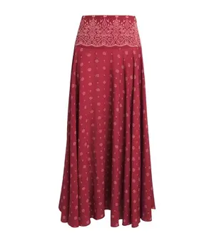 Devon Windsor Bandana Rylie Maxi Skirt - Red